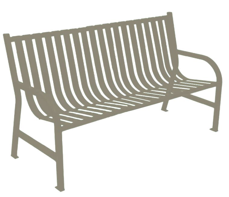 Dog Park Products | Standard 6ft Park Bench - Powder Coated
