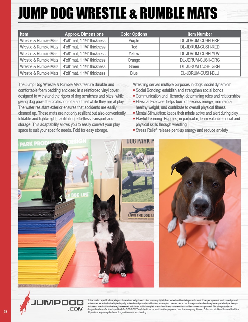 Dog Agility Products | Jump Dog Wrestle & Rumble Play Mats